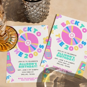 Y2K Birthday Invitation, Early 2000s Birthday Party Theme, Y2K Birthday ...