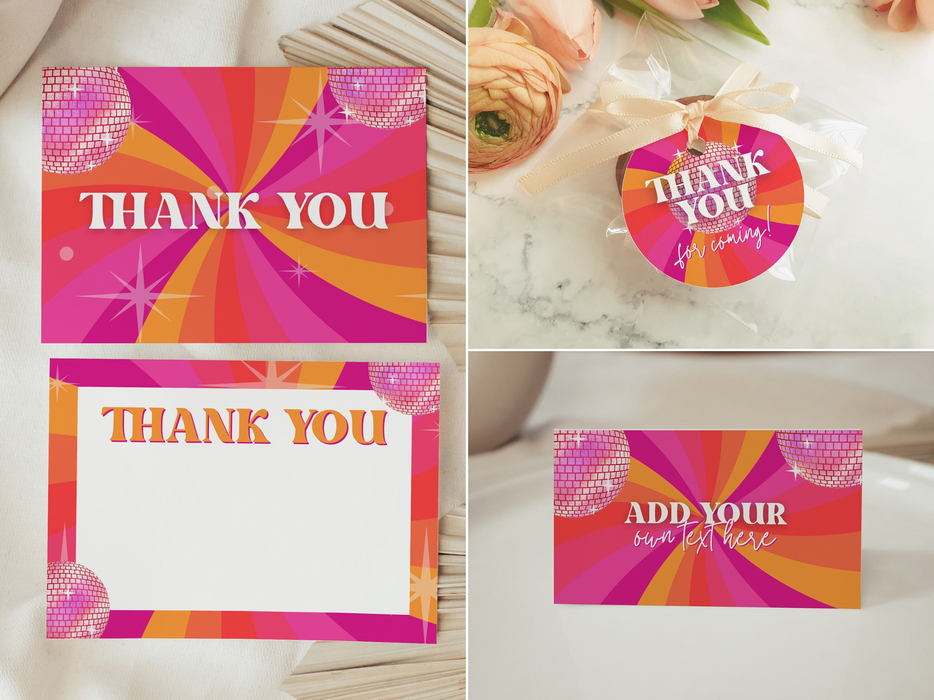 Disco Bridal Shower Disco Bundle, Last Disco Shower, Pink Orange 70s ...