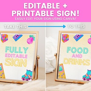 90s Bachelorette Party Decorations Custom Sign Canva Template, 90s ...