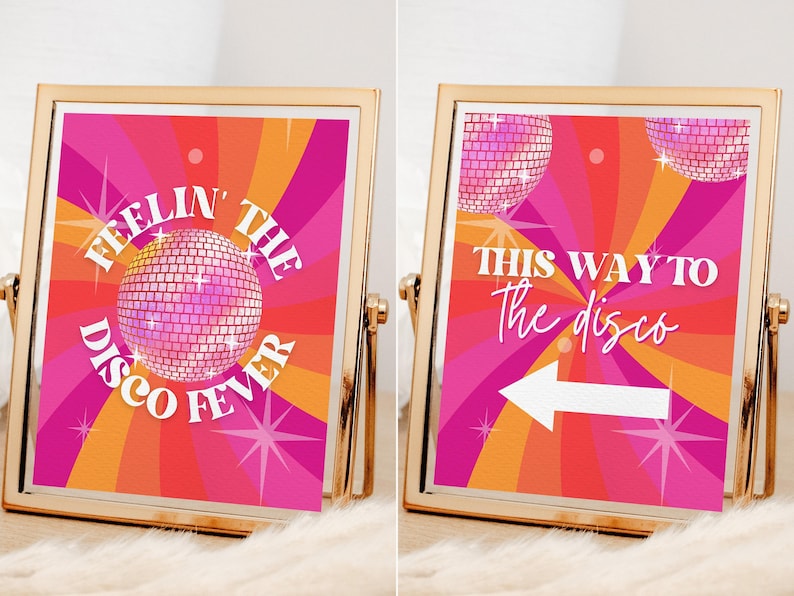 Disco Graduation Party Printable Sign Bundle for Retro and Groovy 70s ...