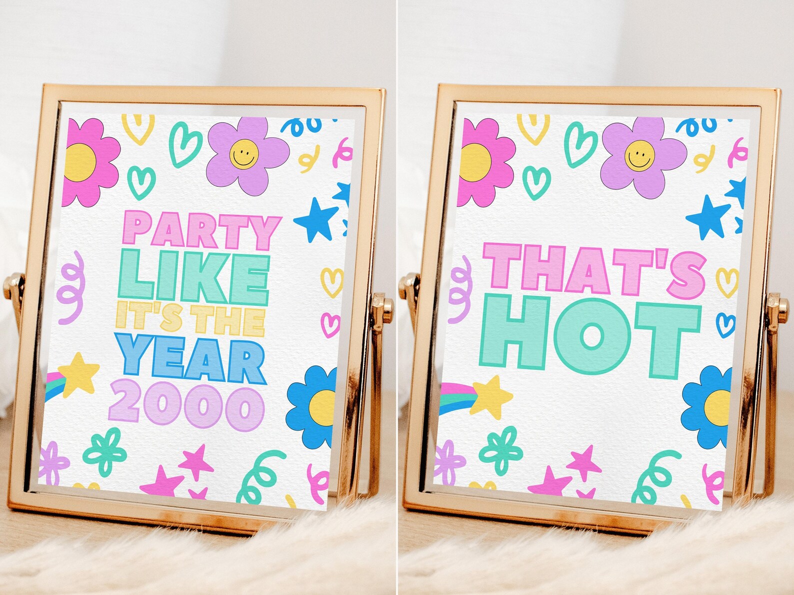 Y2K Bachelorette Party Bundle of Printable Signs & Decor for Year 2000s ...