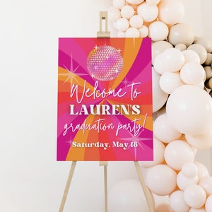Disco Graduation Party Printable Sign Bundle for Retro and Groovy 70s ...