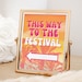 Music Festival Party Directional Sign for Groovy Decorations or Decor ...