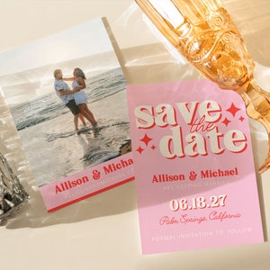 Retro Save the Date Wedding Retro Save the Date Cards With Photo ...