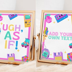 Colorful Bach to the 90s Bachelorette Party Printable Sign Bundle of ...