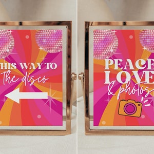 Disco 1st Birthday Party Sign Bundle With Printable Decorations for ...