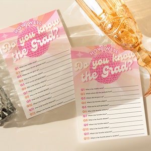 Disco Graduation Party Bundle, Graduation Disco Grad Party Invite, Pink ...