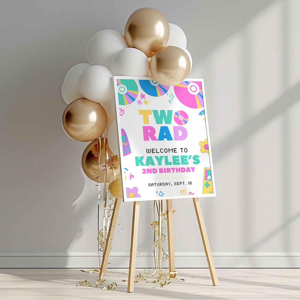 Welcome Sign for 90s 2nd Birthday 90s Decorations, 90s Second Birthday ...