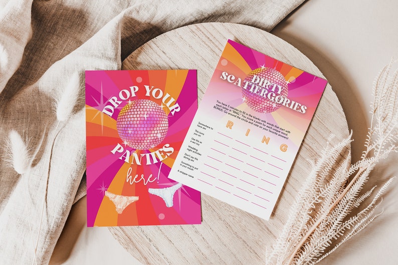 Last Disco Bachelorette Party Drinking Games Bundle, Printable Hen ...