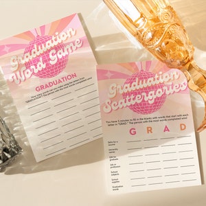 Disco Graduation Party Games, Graduation Disco Grad Party, Printable ...