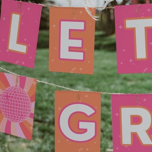 Disco Birthday Party Bundle, Birthday Disco Party Signs, Pink Disco ...