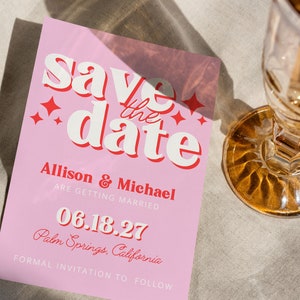 Retro Save the Date Wedding Retro Save the Date Cards With Photo ...