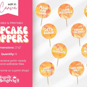 Music Festival Birthday Party Bundle With Retro Editable Templates for ...