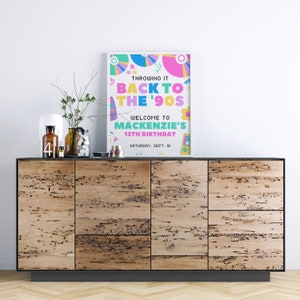 90s Welcome Sign for 90s Birthday Decorations, 90s Retro Birthday Party ...