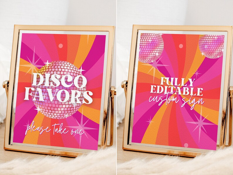 Disco Graduation Party Printable Sign Bundle for Retro and Groovy 70s ...