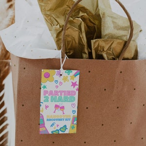 Y2K Bachelorette Party Hangover Recovery Kit Card Template, Oh Shit Kit ...