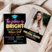 Neon Graduation Party Invitation Template for Glow in the Dark Grad ...
