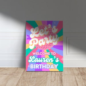 Disco Birthday Party Disco Decor Birthday Disco Party Sign Disco ...