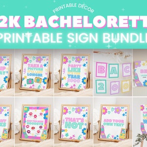 Y2K Bachelorette Party Bundle of Printable Signs & Decor for Year 2000s ...
