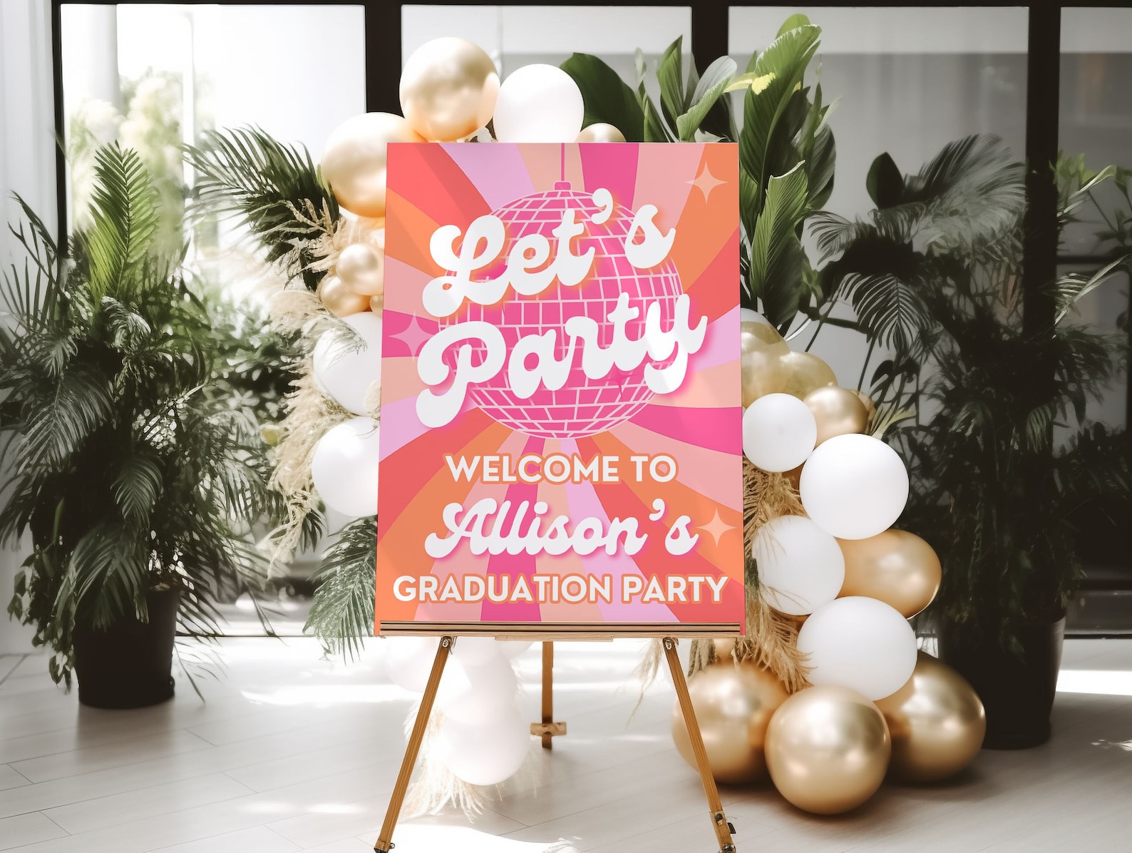 Disco Graduation Party Welcome Sign Disco, Graduation Disco Grad Party ...
