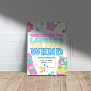 Welcome Sign Y2K Bachelorette Party Sign Early 2000s Bachelorette Party ...
