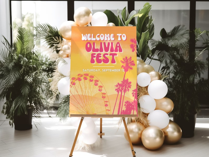 Music Festival Welcome Sign Birthday Festival Welcome Festival Party ...