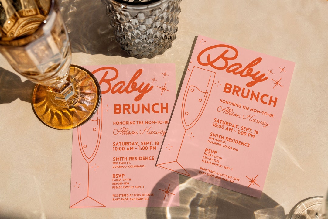 Baby Brunch Invite, Baby Shower Invitation Brunch Baby Invitation ...