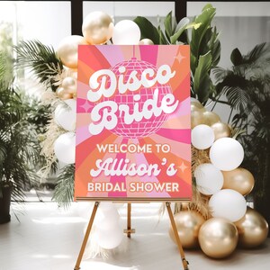 Disco Bridal Shower Disco Bundle, Last Disco Shower, Pink Orange 70s ...