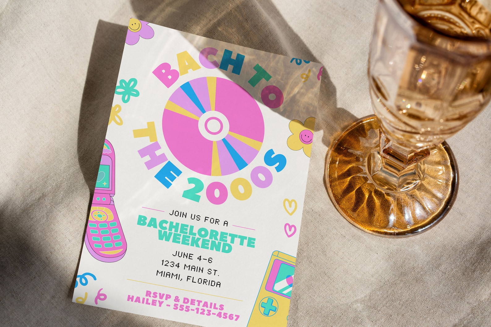 Y2K Bachelorette Party Invitation, Early 2000s Bachelorette Party Y2K ...