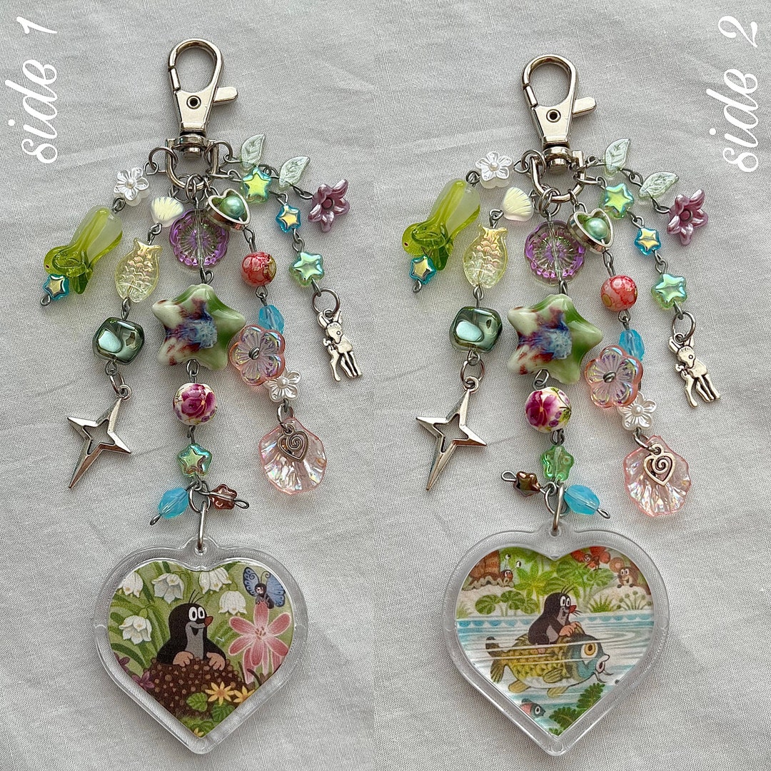 Dainty Cute Coquette Mermaid Bag Charms Keychains - Etsy