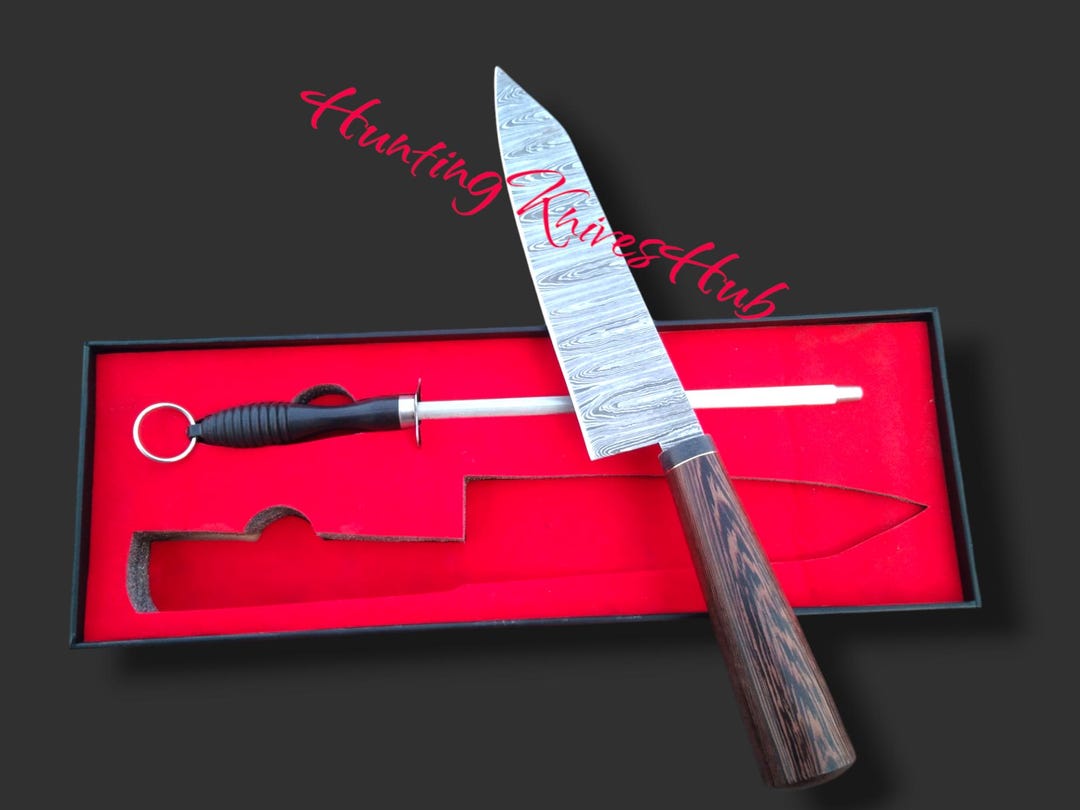 Hand Forged Japanese Chef Knife 8 Inch Damascus Steel - Kitchen Knife ...