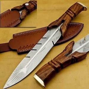 Custom Handmade Knife, Leaf Shape Knife, Best Gift to Give, Unique ...
