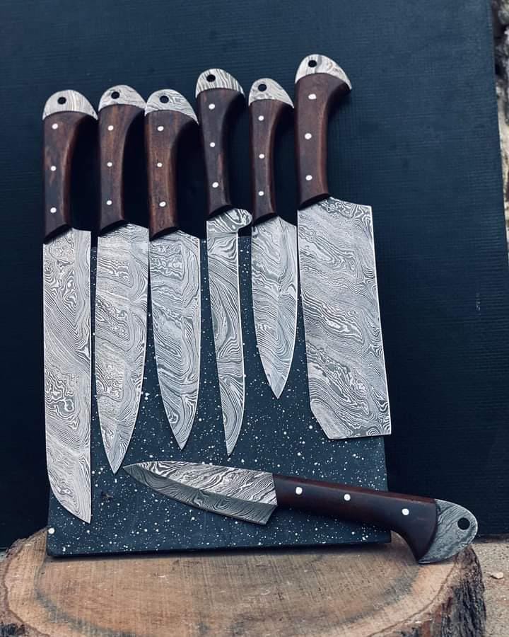 Kitchen Knife Set Gift for Women - Hand Forged D2 & Damascus Steel Chef ...