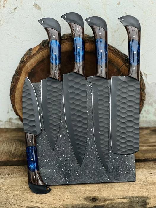 Kitchen Knife Set Gift for Women - Hand Forged D2 & Damascus Steel Chef ...
