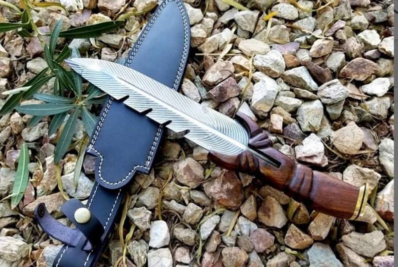 Custom Handmade Knife, Leaf Shape Knife, Best Gift to Give, Unique ...
