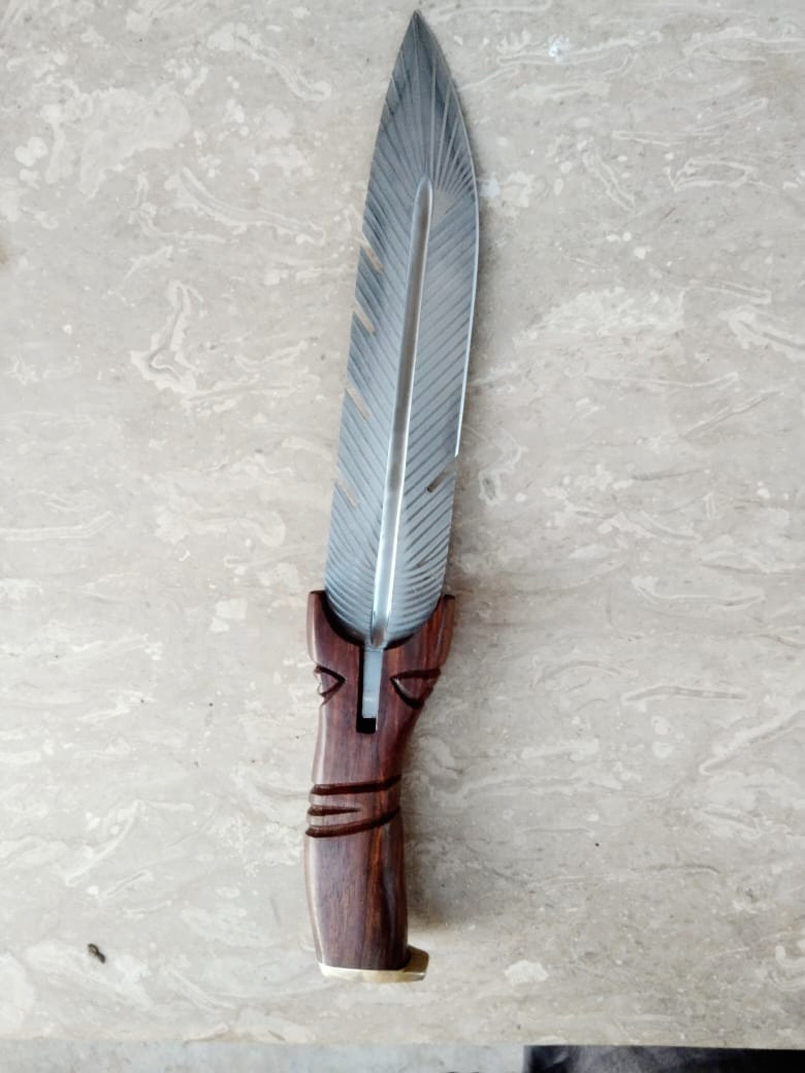 Custom Handmade Knife, Leaf Shape Knife, Best Gift to Give, Unique ...