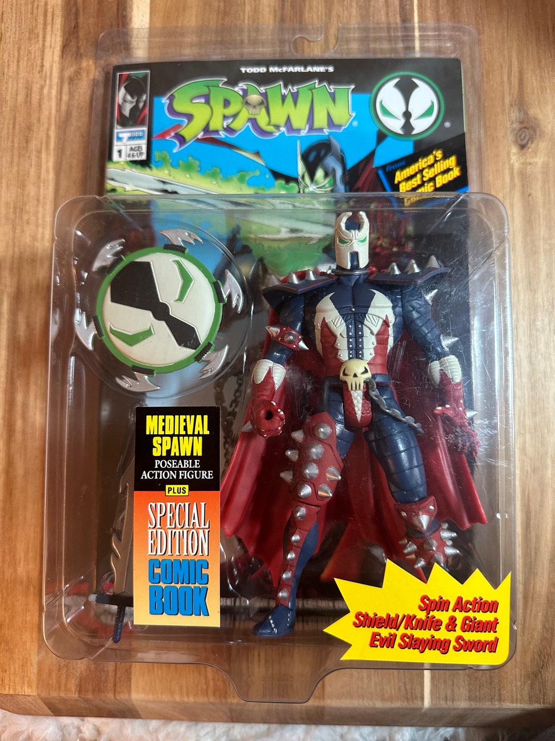 Todd Mcfarlane's Spawn Medieval Spawn, Action Figure, Special Edition Comic Book, Todd Toys ...