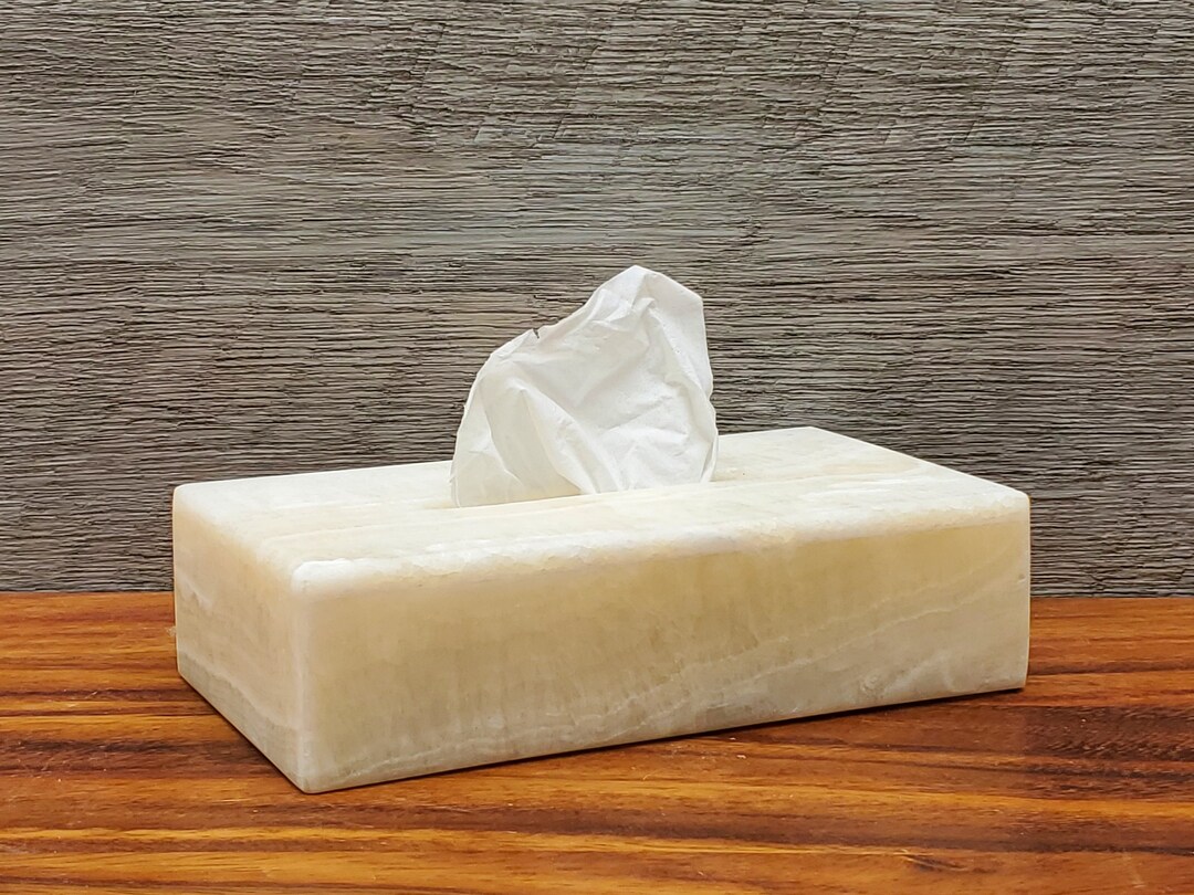 Tissue Box Cover Rectangular, Onyx Stone Tissue Box Holder, Napkin ...