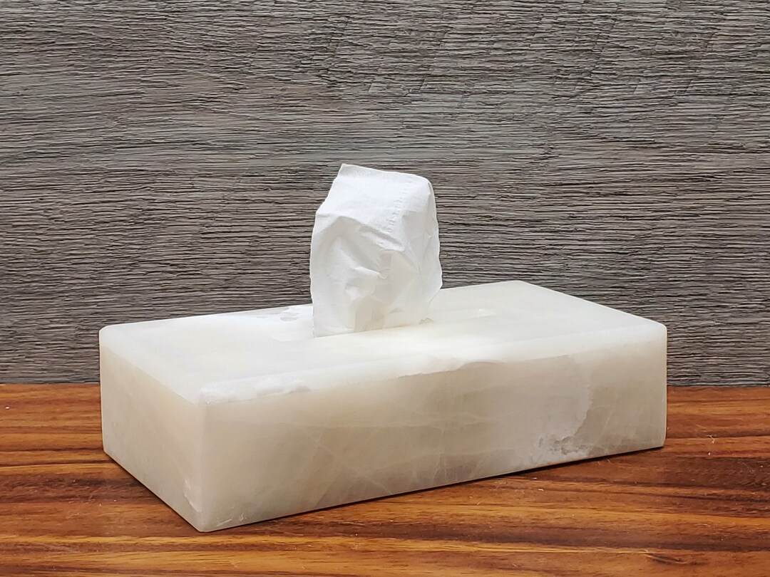 Tissue Box Cover Rectangular, Onyx Stone Tissue Box Holder, Napkin ...