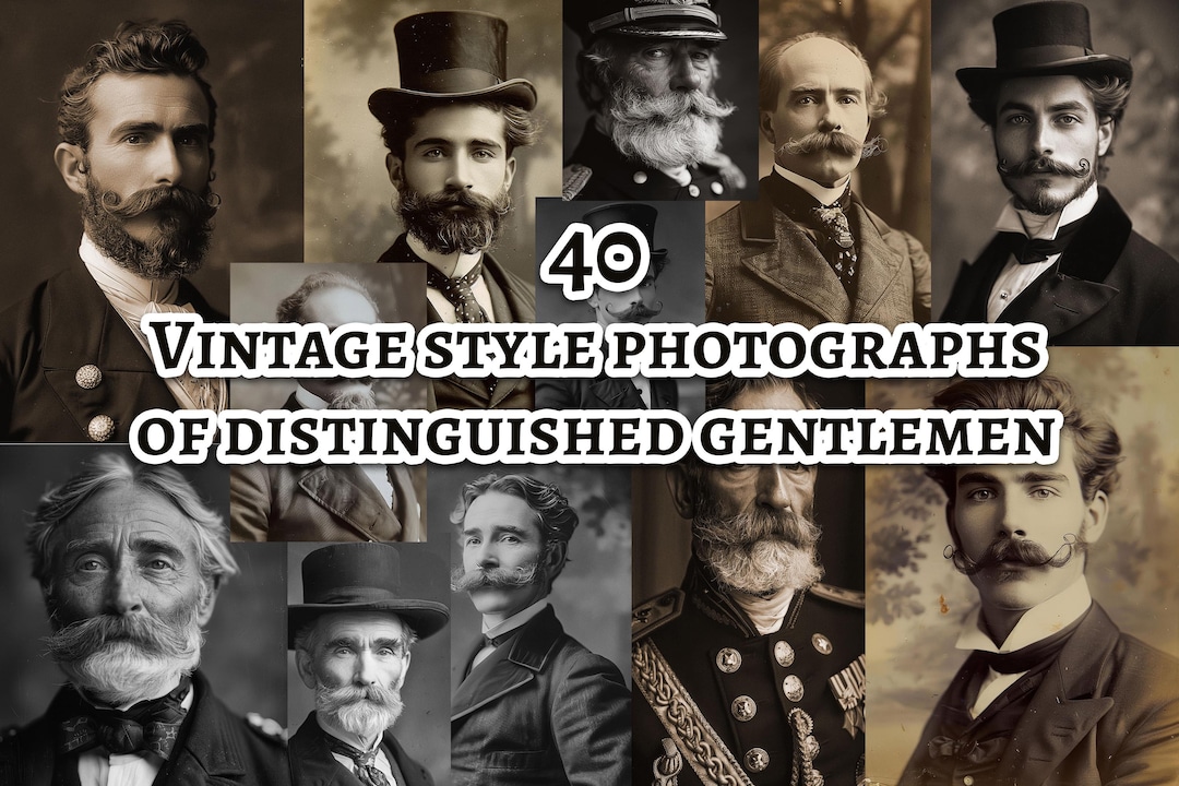 Vintage Style Old Photos of Gentlemen Images for Collage Sheets • Junk ...