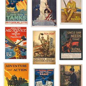 100 World War 1 WW1 USA Propoganda Leaflets & Posters Images • Instant ...