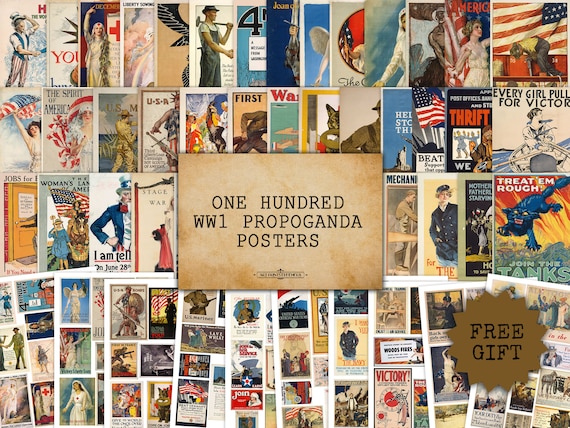 100 World War 1 WW1 USA Propoganda Leaflets & Posters Images - Etsy ...