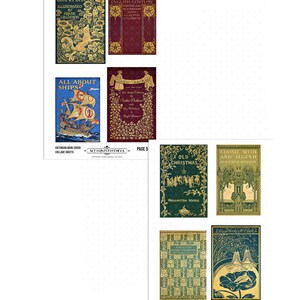 Vintage Victorian Book Covers Journalling Cards Collage Sheets ...