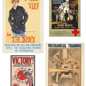 100 World War 1 WW1 USA Propoganda Leaflets & Posters Images • Instant ...