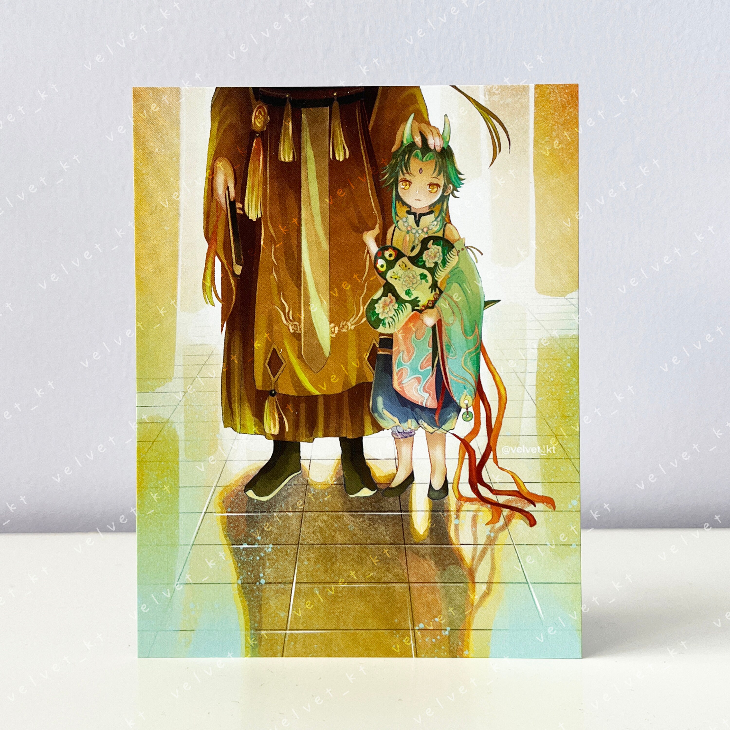 GENSHIN IMPACT Baby Xiao and Zhongli - Anime & Manga Art Illustration ...