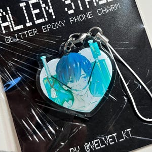 ALIEN STAGE Glitter Heart Phone Charm - Mizi, Sua, Ivan, Till, Hyuna ...