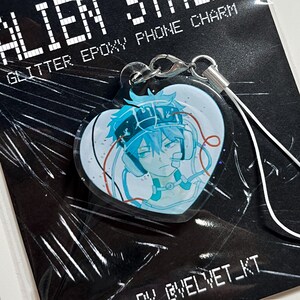ALIEN STAGE Glitter Heart Phone Charm - Mizi, Sua, Ivan, Till, Hyuna ...