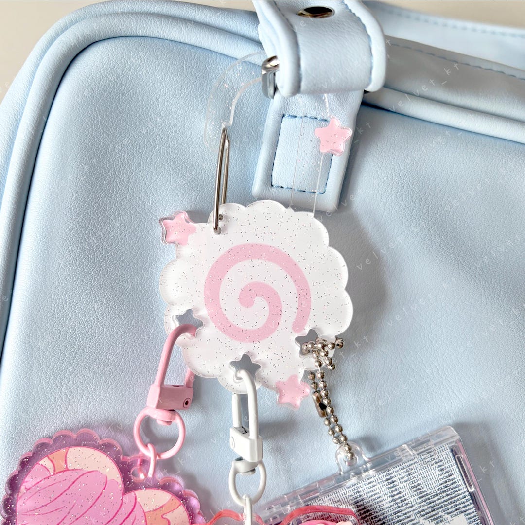 Ramen Swirl Fish Cake Carabiner – Glitter Charm Holder - Etsy