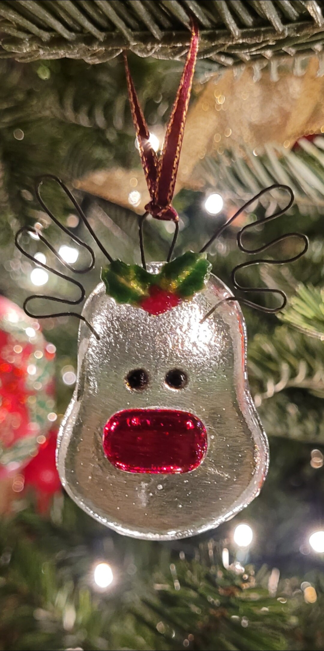 Glass Reindeer Christmas Decoration Handmade in the UK Glass - Etsy UK
