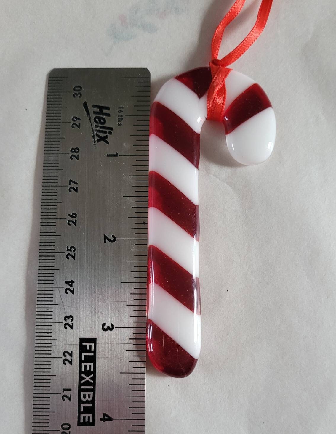 Glass Candy Cane Christmas Tree Decoration Handmade in the - Etsy